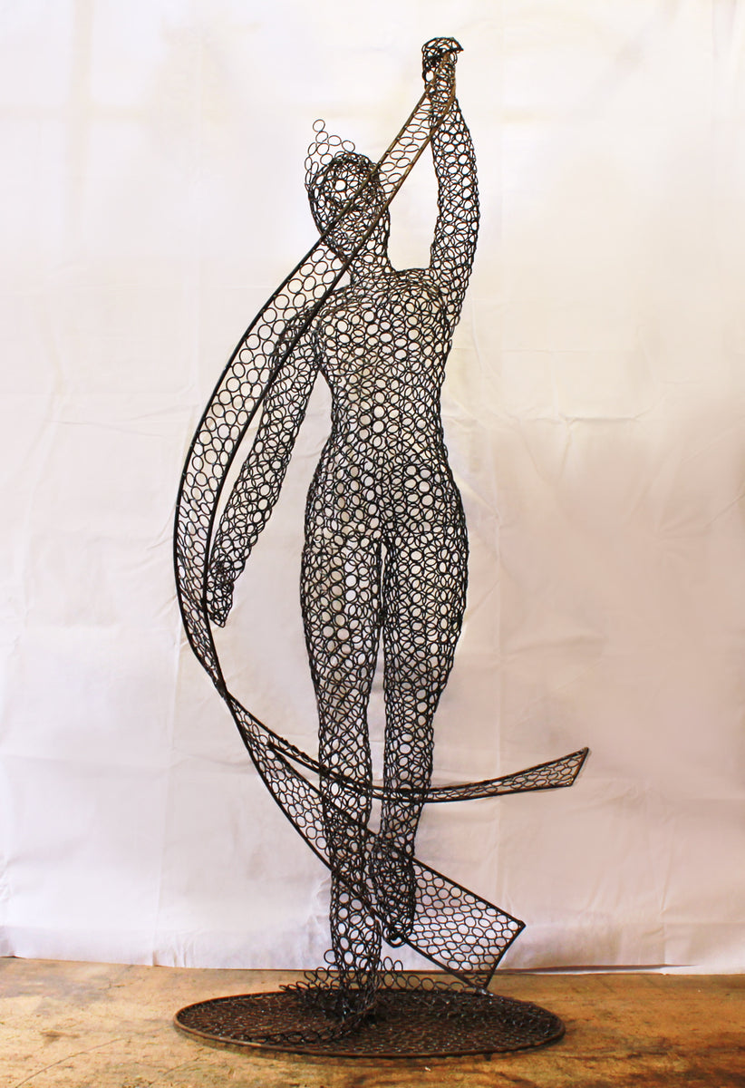 Metal Ballet Dancer Sculpture by Luigi Frosini – Top Topiary