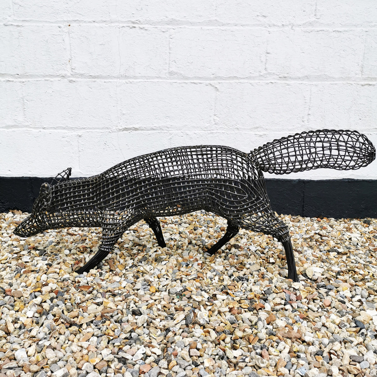Metal Fox Sculpture by Luigi Frosini - 55cm tall – Top Topiary