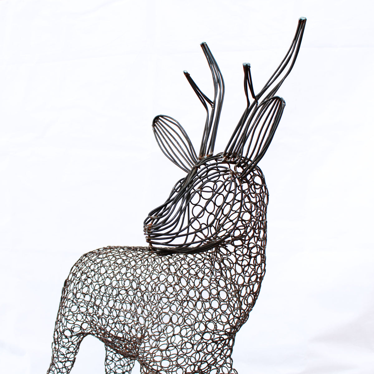Metal Roe Deer Sculpture by Luigi Frosini - 130cm tall – Top Topiary