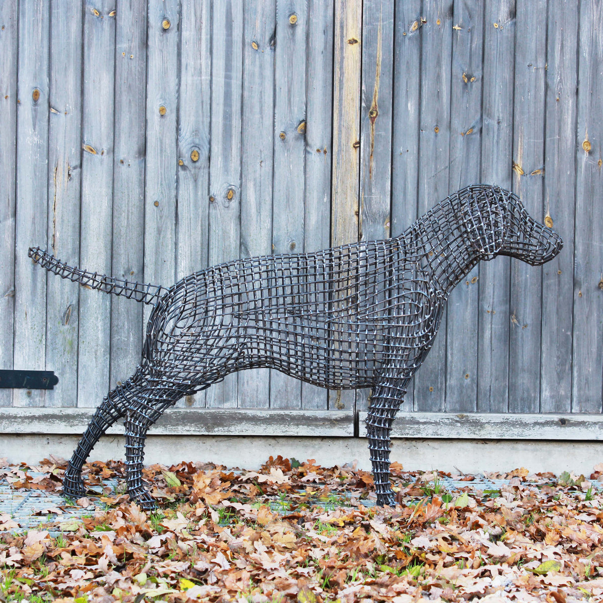Metal German Pointer Sculpture by Luigi Frosini – Top Topiary